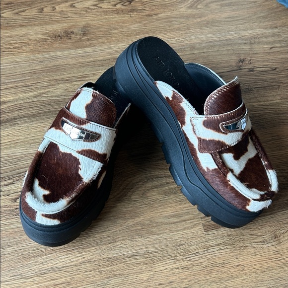Nike | Shoes | Nwt Air Jordan Se Platform Mule Cow Print Loafers | Poshmark